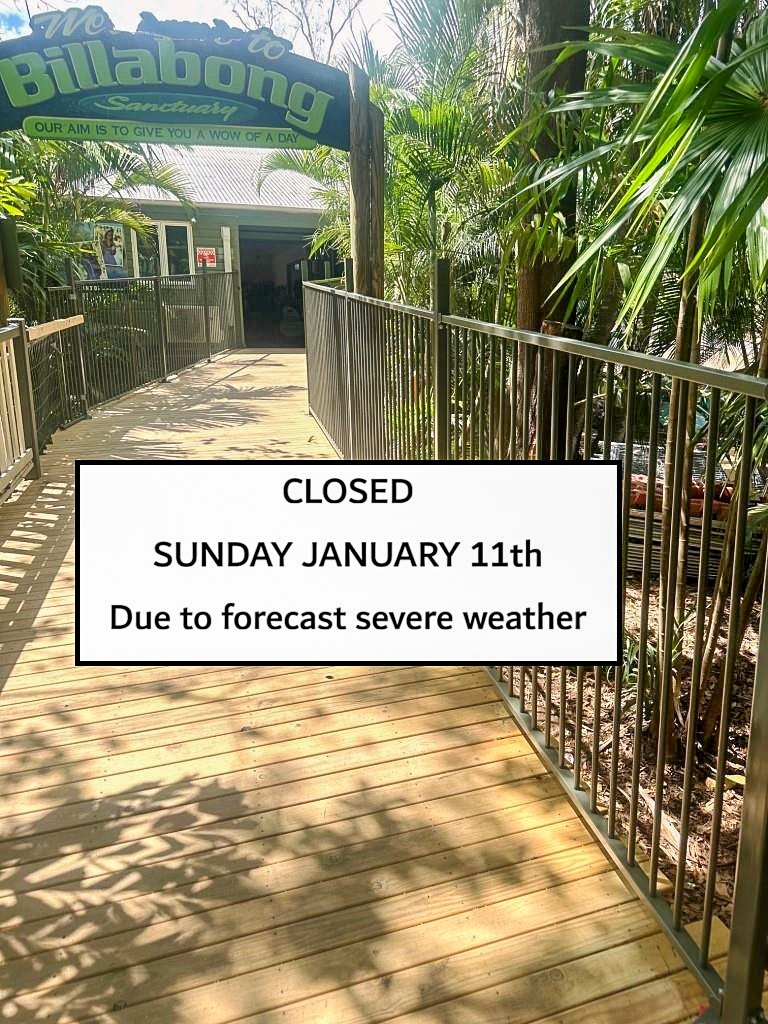 CLOSED SUNDAY JANUARY 11th Closing early Saturday Jan 10th - Billabong ...